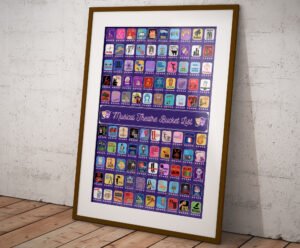 100 Musical Theatre Shows Scratch Off Poster - Gift For Musical Theatre ...