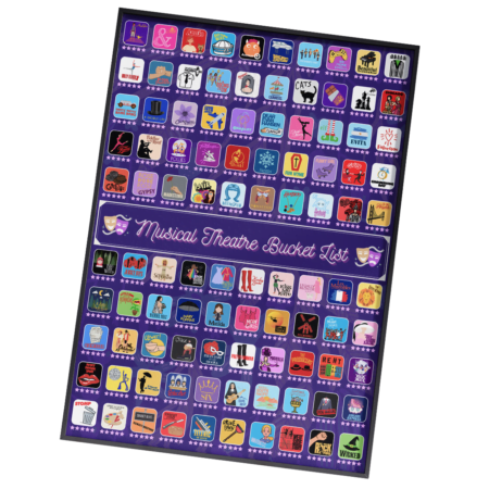 100 Musical Theatre Shows Scratch Off Poster - Gift For Musical Theatre ...