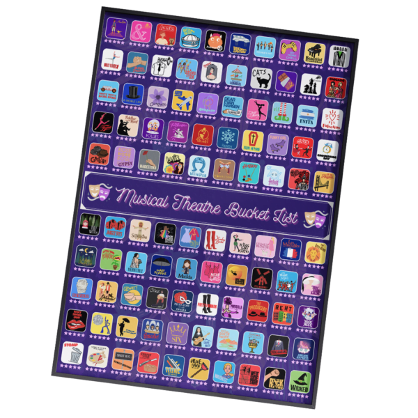 100 Musical Theatre Shows Scratch Off Poster - Gift For Musical Theatre ...